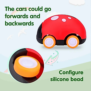 DAZHONG Toys Cars Set Light Up Friction Powered Vehicle Play Push and Go Back and Forth Car Toys Party Fillers for 3+ Years Old Toddlers Kids Boys Girls Party Gifts