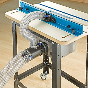Dust Right Router Table Dual Port - ABS Plastic Router Table Dust Port for 4” Dust Hose or Dust Right Handle - Effortless Dust Collection System for Single-Source Extraction and Versatile Fittings