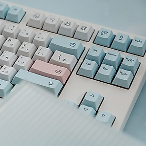 CuXiu Chalk Keycaps 136 Keys PBT Keycap Set for Cherry MX Switches Cherry Profile Japanese Keycaps for Mechanical Keyboard Dye Sub gh60 xd64 xd84 xd96 87 104