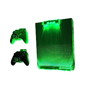 WALL MOUNT FOR XBOX ONE WITH MULTICOLOR LED LIGHTING KIT + 2 CONTROL MOUNT (one FAT (first generation))