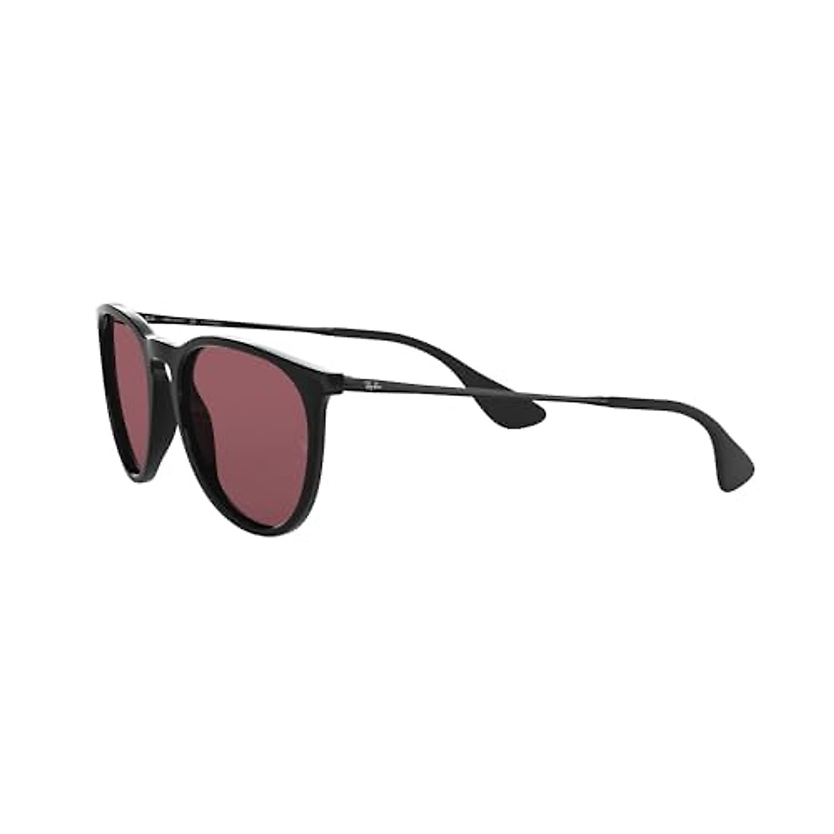 Ray-Ban RB4171 Erika Round Sunglasses, Black/Polarized Purple, 54 mm
