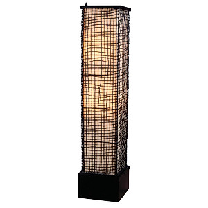 Kenroy Home 32250BRZ Trellis Outdoor Floor Lamp with Black Finish, Casual Style, 51" Height, 11" Width, 11" Depth
