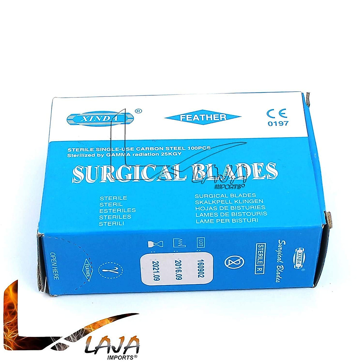 LAJA Imports 100 Scalpel Blades #10 and Includes One Handle Black #3