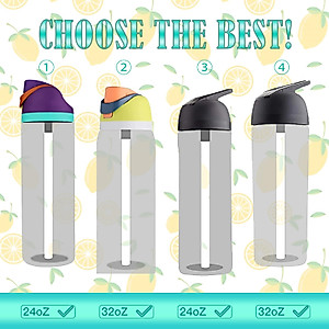 Axlksia 6 Pcs Replacement Straws for Owala FreeSip 24oz 32oz, Reusable Clear Straws with Cleaning Brush for Owala Flip Insulated Stainless Steel Water Bottle 24oz 32oz, Tumbler Accessories Parts