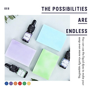 DIY Soap Making Kit, Soap Making Supplies with 3.3 lbs Soap Base, Glass Measuring Cup, Liquid Dyes, Wavy Straight Scraper, Silicone Stirring Stick