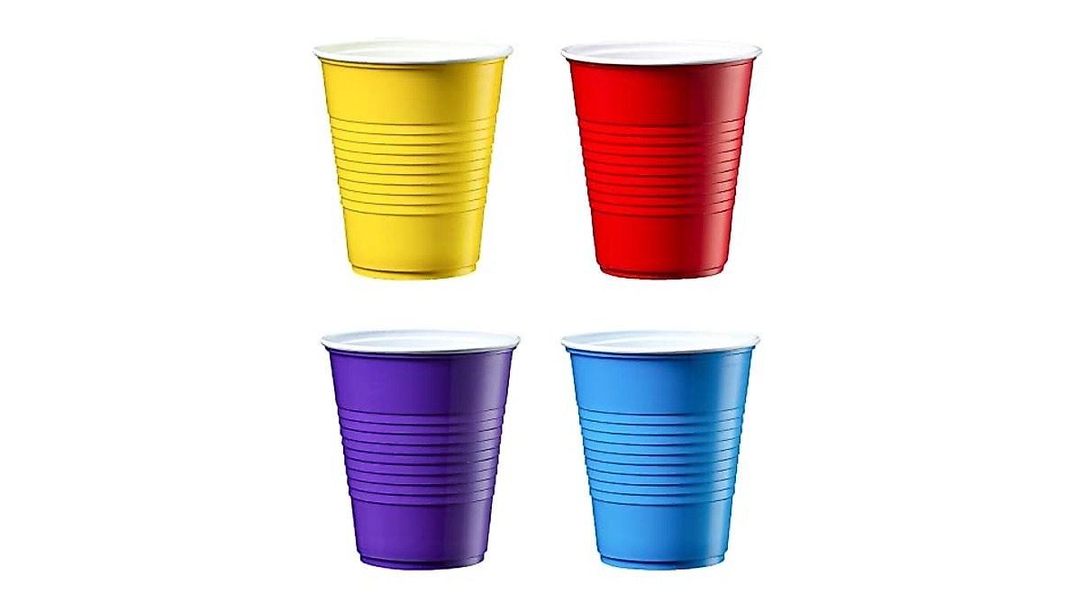 Comfy Package 240 Assorted Color Disposable Plastic Cups for Parties