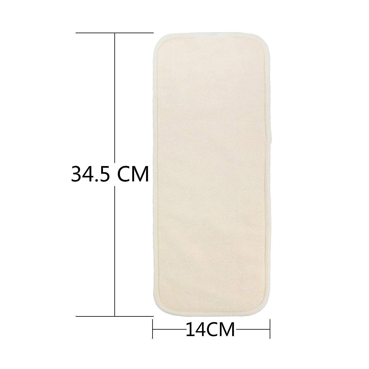 DoDo Bear Super Water Absorbent 12 PCS Natures Cloth Diaper Inserts,4 Layers Viscose from Bamboo Inserts