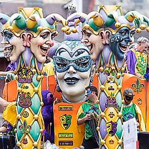 44 Pcs Mardi Gras Party Decorations Masquerade Mask Cutouts Mardi Gras Mask Sign Directional Door Signs New Orleans Street Signs for Prom Carnival Masks Celebration Parade Costume Party Favor