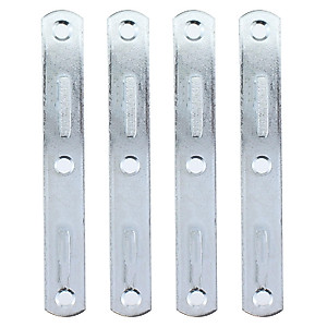 SQXBK Wood Bed Rail Connecting Fittings 4PCS Bed Hook with 24PCS Screws, Furniture Bed Hardware