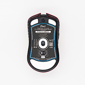 G-Wolves Hati HTS (Small) ACE Wireless Gaming Mouse - PAW3370 Sensor - 50 to 19,000 CPI - 54±2Gram(1.8 oz) - TTC Golden Color Encoder - Ultra Lightweight Honeycomb Design (Red)