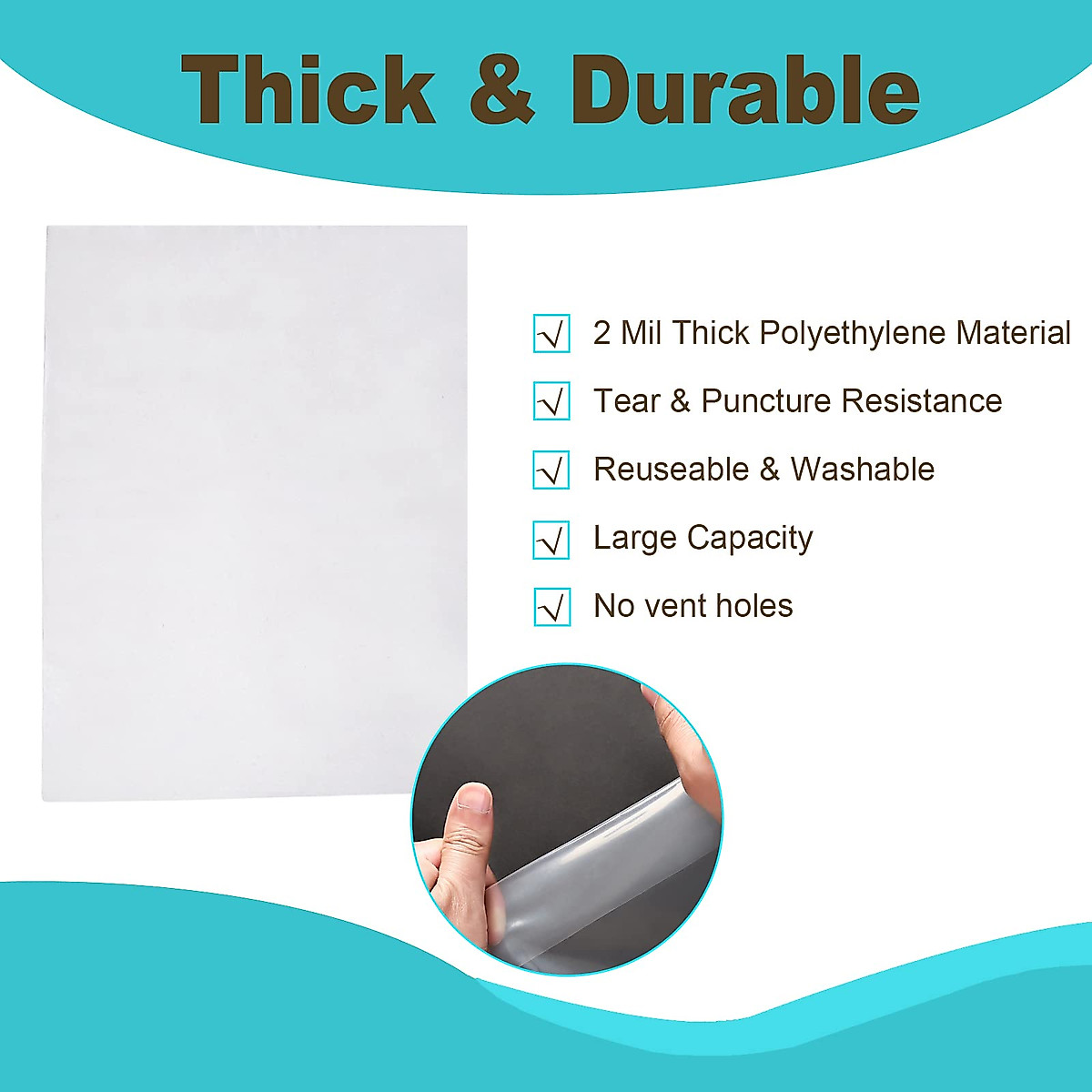 5 Pack 40*60 inches 2Mil Clear Plastic Storage Bags Dustproof Moistureproof Jumbo Moving and storage bag for Blanket Clothes and Big Plush Toys Luggage, Suitcase, Comforter, Chair, Kids Bike,Reusable