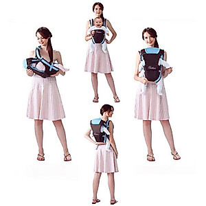 Soft Baby Carrier, Ergonomic 4-in-1 Convertible Sling Front and Back Face-in and Face-Out Carry for Newborns and Older Babies Travel，8-40 lbs