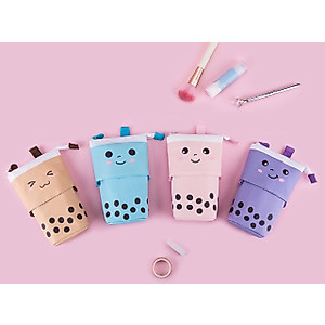 Friinder Telescopic Pencil Bag Pen Holder Pop Up Stationery Case, Stand-up Retractable Transformer Bag Standing Organizer, Great for Christmas Holiday New Year Office Bag