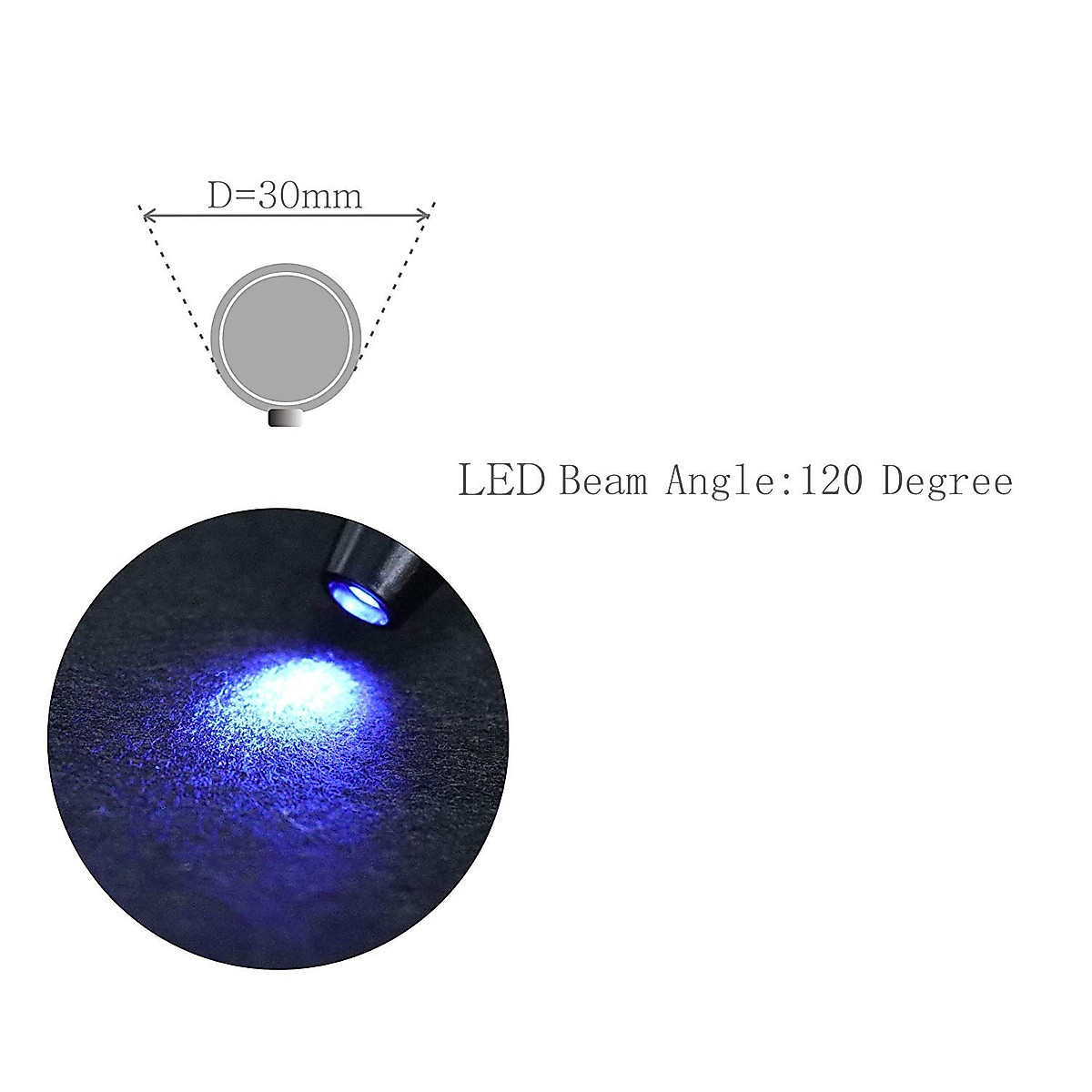 Jeemiter Cobalt Blue LED Professional Medical Penlight PenLite with Metal Clip for Ophthalmologists Doctors Nurses and Eye Examiner Batteries not Included