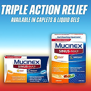 Mucinex Sinus Max Severe Congestion & Pain, 8 Count (Pack Of 24)