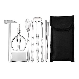Seafood Tools Set Seafood Tool Set with Storage Bag Crab Nut Lobster Crackers Opener Shellfish Lobster Leg Sheller Kitchen Kits Pack of 8 Crab/Nut Cracker