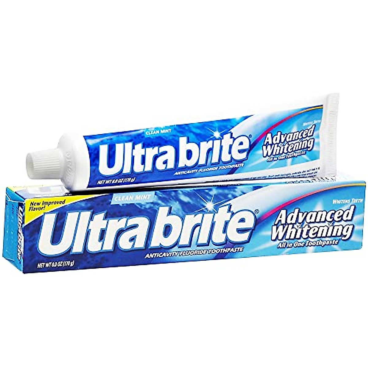 Ultra brite Advanced Whitening Toothpaste Clean Mint 6 oz (Pack of 10)