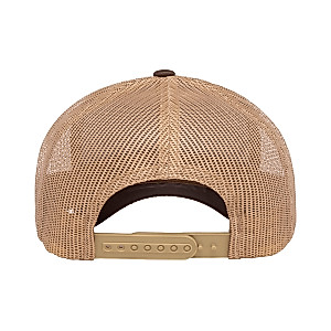 Love Sketches Embroidered Highland Longhorn Cow Silhouette Trucker Hat Mesh Back Baseball Hat for Men and Women (US, Alpha, One Size, BRN/Khaki)