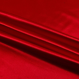 Bridal Satin Red, Fabric by the Yard