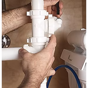 GE Reverse Osmosis System & Under Sink Water Filter | Faucet & Easy Install Kit Included | Premium Filtration Reduces Lead, Chlorine & More | Replace Filters Every 6 Months | GXRM10RBL