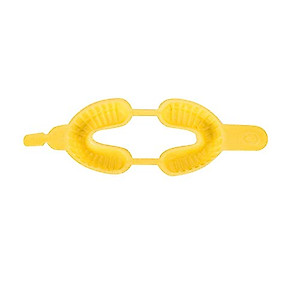 20pcs Disposable Dental Fluoride Trays Fluorinated Foam Dental Tray Dental Materials Tray alginate impression material for Kids Use Size M Yellow