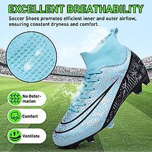 Mens Soccer Cleats Women Football Cleats Tacos De Futbol para Hombre Soccer Shoes Football Shoes for Turf Futsal Shoes Cleats Football Turf Cleats Professional Football Training Boots AG FG