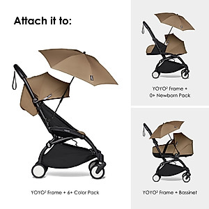 BABYZEN YOYO Parasol, Toffee - UPF 50+ Protection - Compatible with The 0+ Newborn Pack, Bassinet, Car Seat & 6+ Color Pack