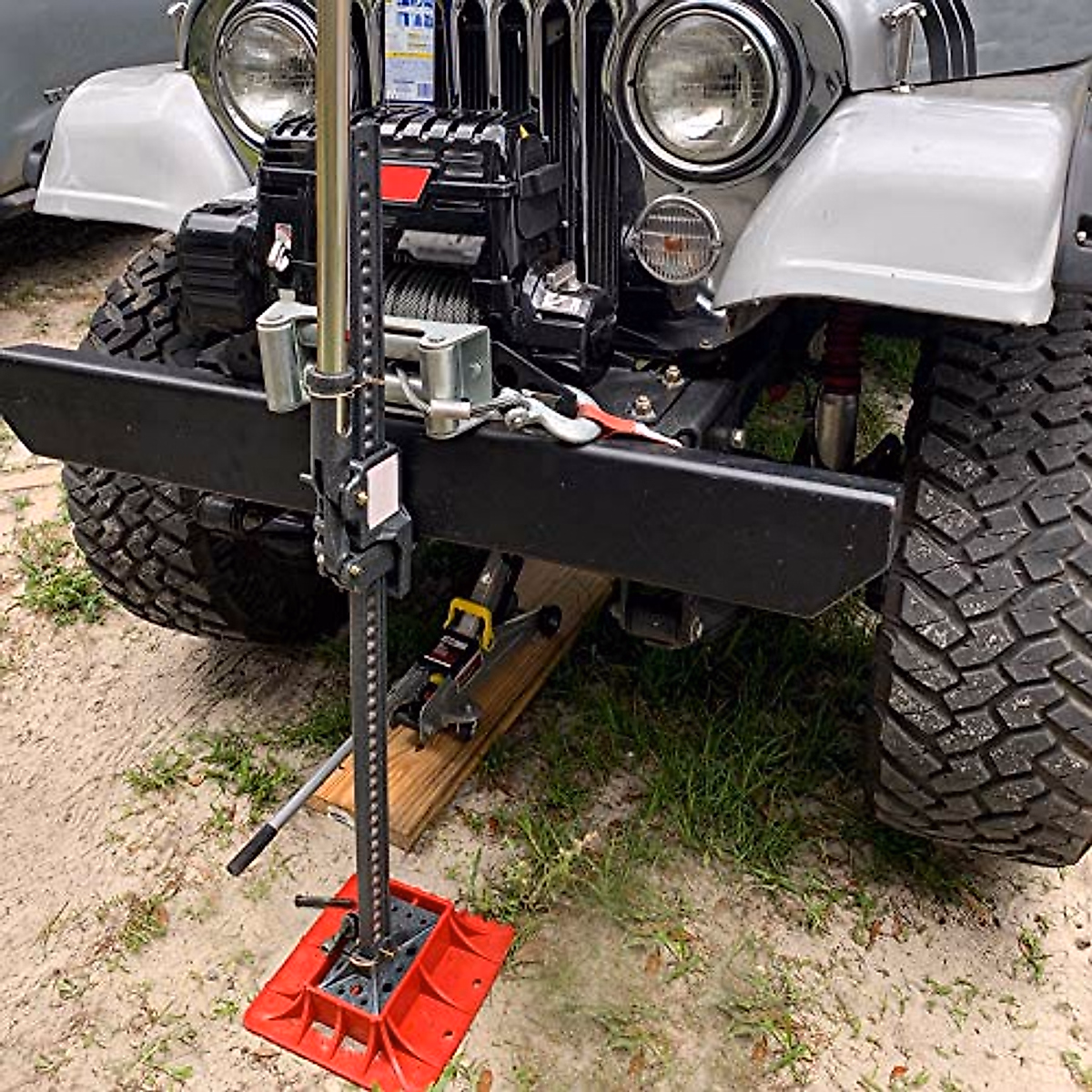 SEVEN SPARTA Base Stand & Handle Keeper Compatible with Hi Lift Jack Accessories Handle Bar Protector