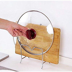 Stainless Iron Cutting Board Holder Wire Stand Organizer Pot Lid Rack Organizer fit for Kitchen Cabinet Rack Storage