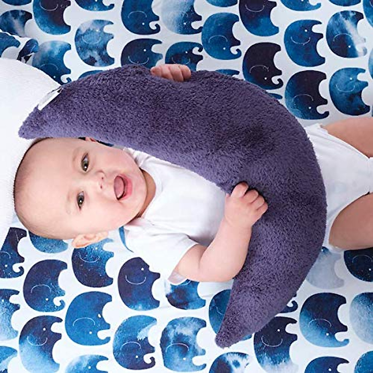 Oilo Baby Blanket Bundle | Cute Lightweight Cotton Fabric Comforter | Cozy, Soft wash & Waterproof Diaper Change pad, Blanket & Crib Sheet | for Infant/Toddler | Newborn Nursery Collection | Elephant