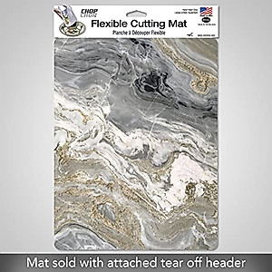 Cut N' Funnel Quartz, Designer Flexible Cutting Board Mat, 15" x 11.5", Made in the USA, Decorative, Flexible, Easy to Clean