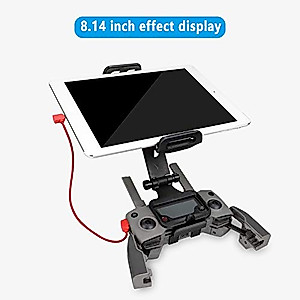 Hanatora Micro AB to iOS 8.14 Inch Remote Controller Cable for DJI Mavic Mini, Mini SE,Mavic 2 Pro Zoom/Mavic Air/Mavic Pro Platinum,Tablet OTG Nylon Braided Data Cord Accessories(iOS Connector Red)