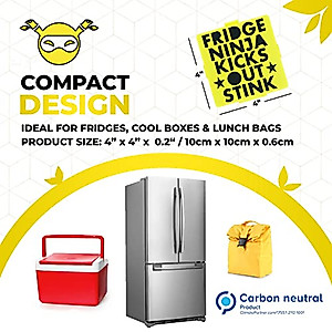 Refrigerator, Fridge, Freezer Deodorizer and Odor Eliminator (2 Pack) and Trash Can Deodorizer and Odor Eliminator (2 Pack)