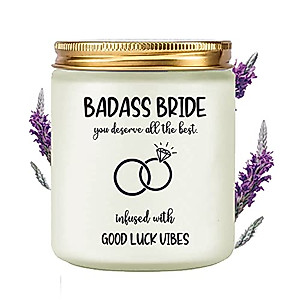 LAMIVEENLA Wedding Gifts Scented Candle Lavender - Cool Bride Gifts Bridal Shower Gift Engagement Gift for Women Bride to Be Gifts Bachelorette Gifts for Bride Soy Candle 7.4oz