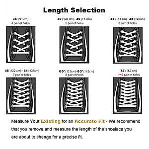 Handshop Flat Shoelaces 5/16" - Shoe Laces Replacements For Sneakers and Athletic Shoes Boots White 114cm