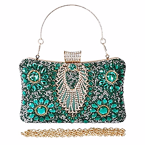 COAIMANEY Womens Sparkly Rhinestone Sequin Glitter bag Clutch Evening Handbag Shoulder Bags Purse for Wedding Party Prom