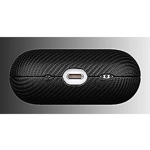 LOPIE Case (Not for AirPods Pro 1st Gen), Handmade AirPods Pro 2nd Generation Case Protective Cover, Carbon Fiber Style Vegan Leather Case for Men/Women - Black
