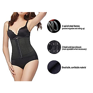 KSKshape Waist Tummy Trainer Body Shaper Corset Girdle Cincher Black