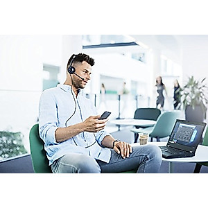 Sennheiser SC 45 USB MS (507083) - Single-Sided Business Headset | For Skype for Business, Mobile Phone, Tablet, Softphone, and PC | HD Sound & Noise-Cancelling Microphone (Black)