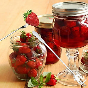 6-Piece 10.23inch Stainless Steel Long Handles Pickle Forks, Extra Long Handle Cocktail Fork for Fruit Meat Fork Stirring Tool Flatware Set