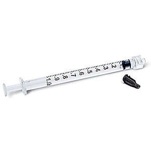 CML Supply Industrial Syringe 1cc/1ml Luer Lock with Tip Cap 10pcs