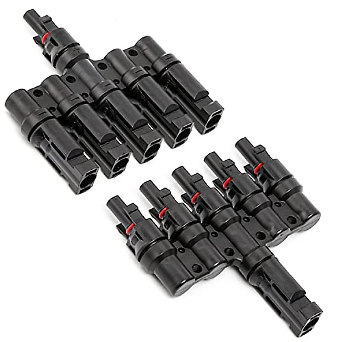 5 to 1 Solar Panel Connector - 5 Way Branch DIY Mount Tool Solar Parallel Connector in Pair - Solar Wire Connectors for Connection Between Solar Panels