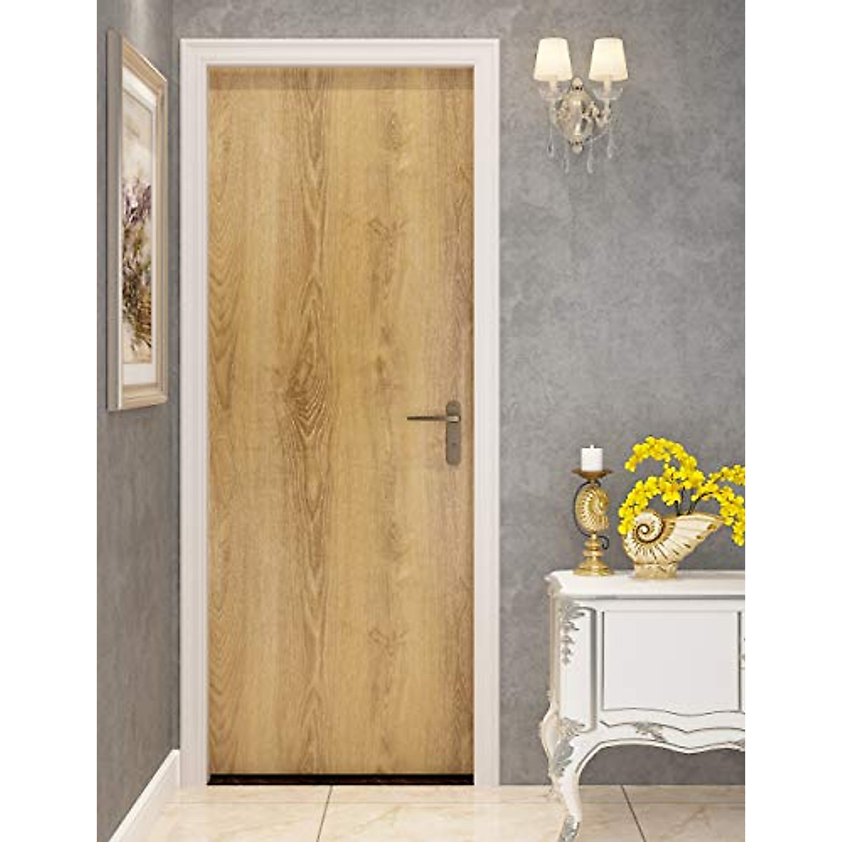 FunStick Brown Natural Wood Contact Paper Peel and Stick Wood Grain Contact Paper Self Adhesive Faux Wood Wallpaper Removable Wood Wall Paper for Countertops Cabinets Desk Shelves Thick 15.8"x78.8"