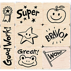 Hero Arts LL599 Wood Sets, Bravo for Teacher