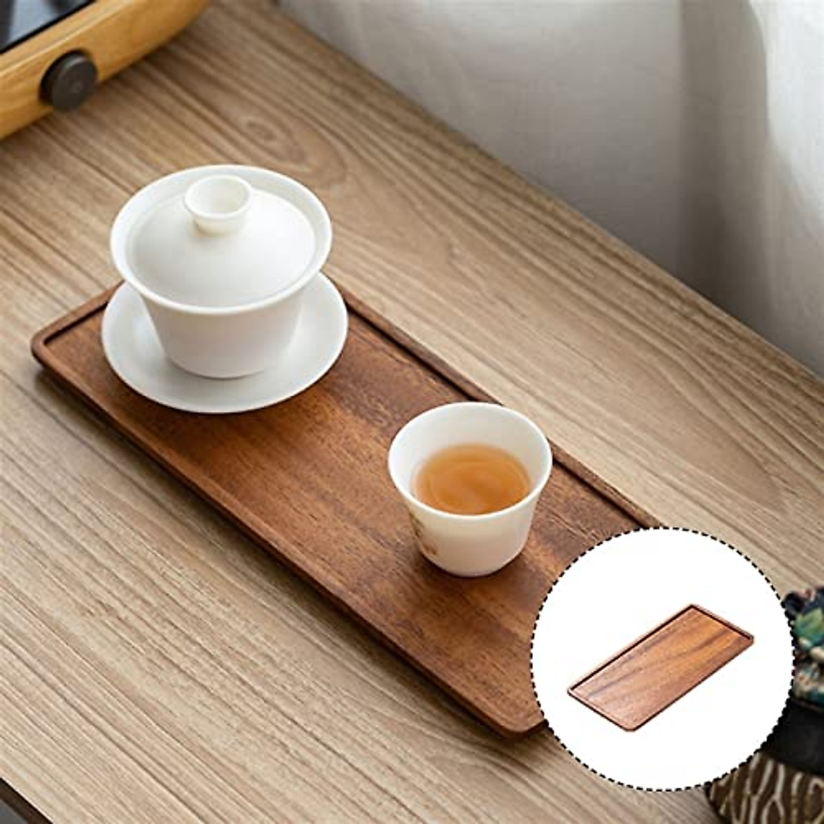 GEEKLLS Breakfast Tray Natural Wooden Tray Rectangular Plate Fruit Snacks Food Storage Trays Hotel Home Serving Tray Decorate Supplies