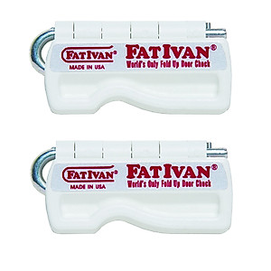 The Original Fat Ivan Fold Up Doorstop Wedge with Magnet White (Pack of 2)
