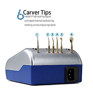 Dental Electric Wax Carver with Double Pens & 6 Wax Tips, Dentist Waxing Carving Pencils Handheld Instrument for Waxing, Dental Lab Equipment, Jewelry Wax Work