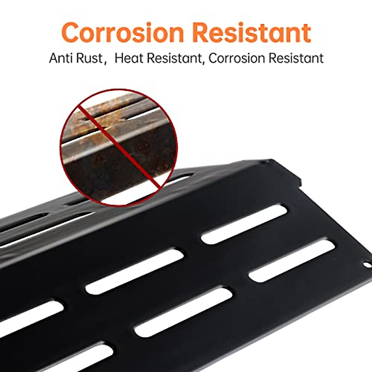 Dictirdy Porcelain-Enameled Flavorizer Bars and Heat Deflector Burner Tube Kit for Weber Genesis 300 Series E310 E320 E330 EP310 EP320 EP330 Replacement Part for Weber Genesis Grill