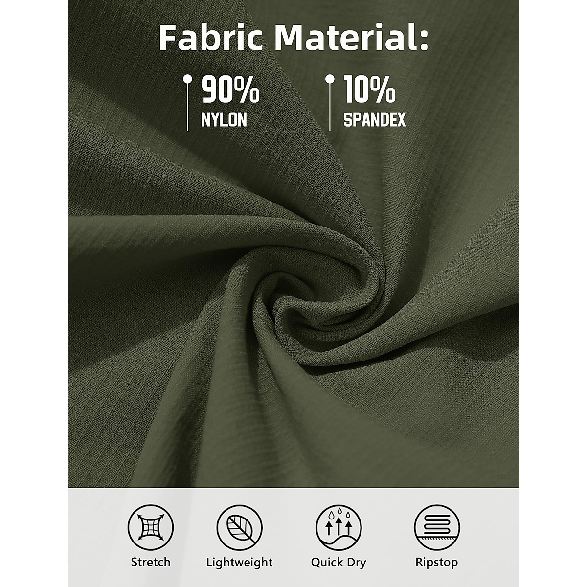 MAGCOMSEN Mens Cargo Shorts Summer Shorts Athletic Hiking Quick Dry Shorts Tactical Long Shorts for Men Basketball Fishing Sweat Shorts Green