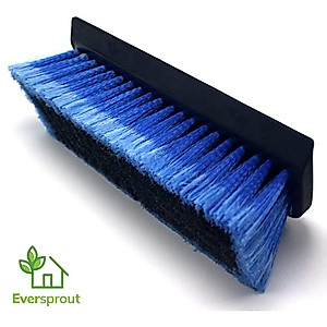 EVERSPROUT 11-inch Scrub Brush with Built-in Rubber Bumper | Soft Bristles wash Car, Truck, RV, Boat, Solar Panel, Floor | Bumper Prevents Scratches | Twists on 3/4-inch Acme Pole (Pole not Included)